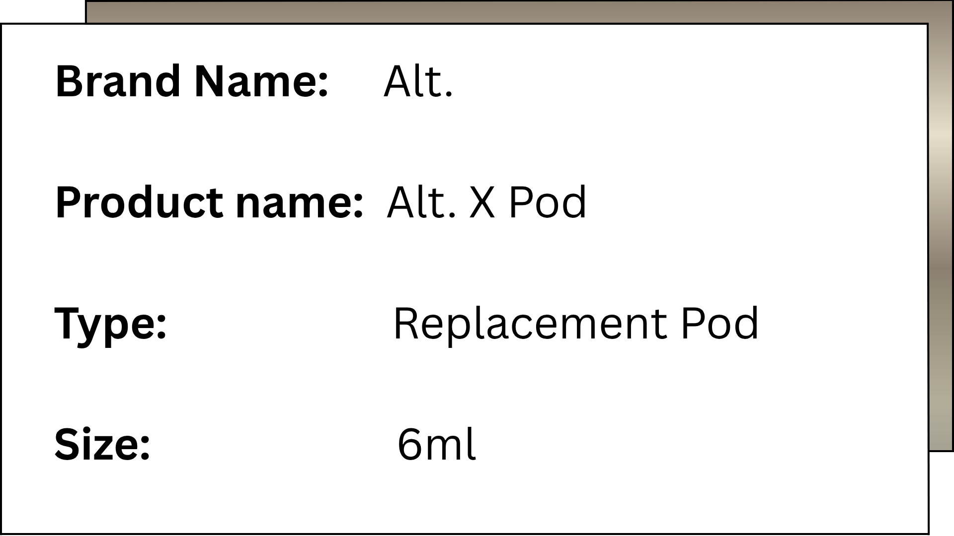 alt. X Replacement Pod – Infused